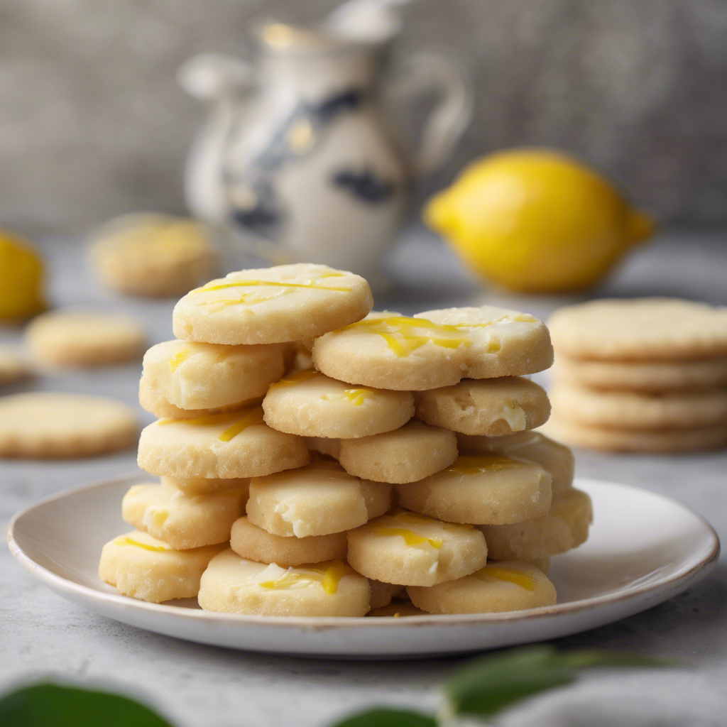 Lemon Glazed Shortbread Cookies