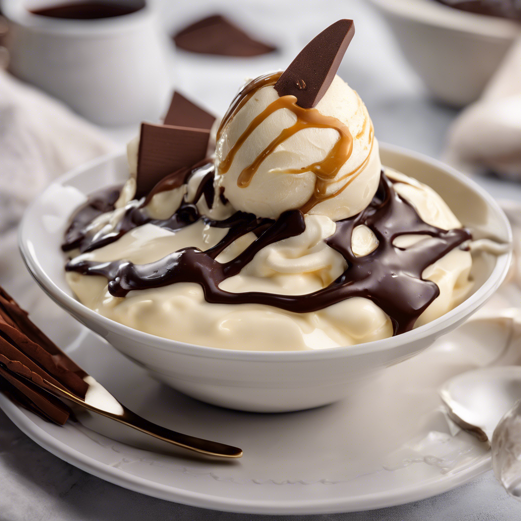 Sabayon with Vanilla Ice Cream in Chocolate Cup