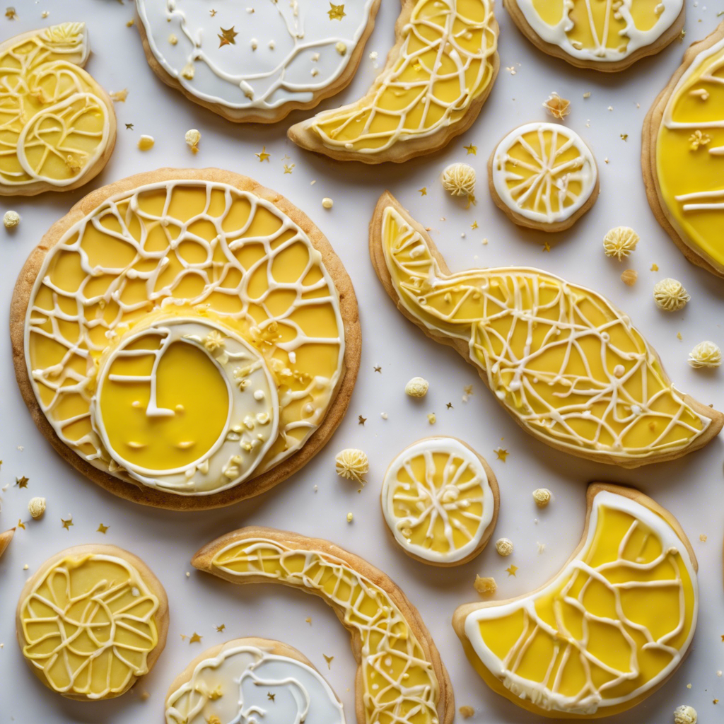 Sun and Moon Cookies with Lemon Glaze