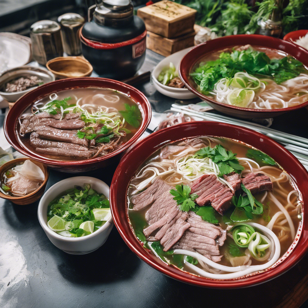 Traditional Beef Pho with Thinly Sliced Rare Beef