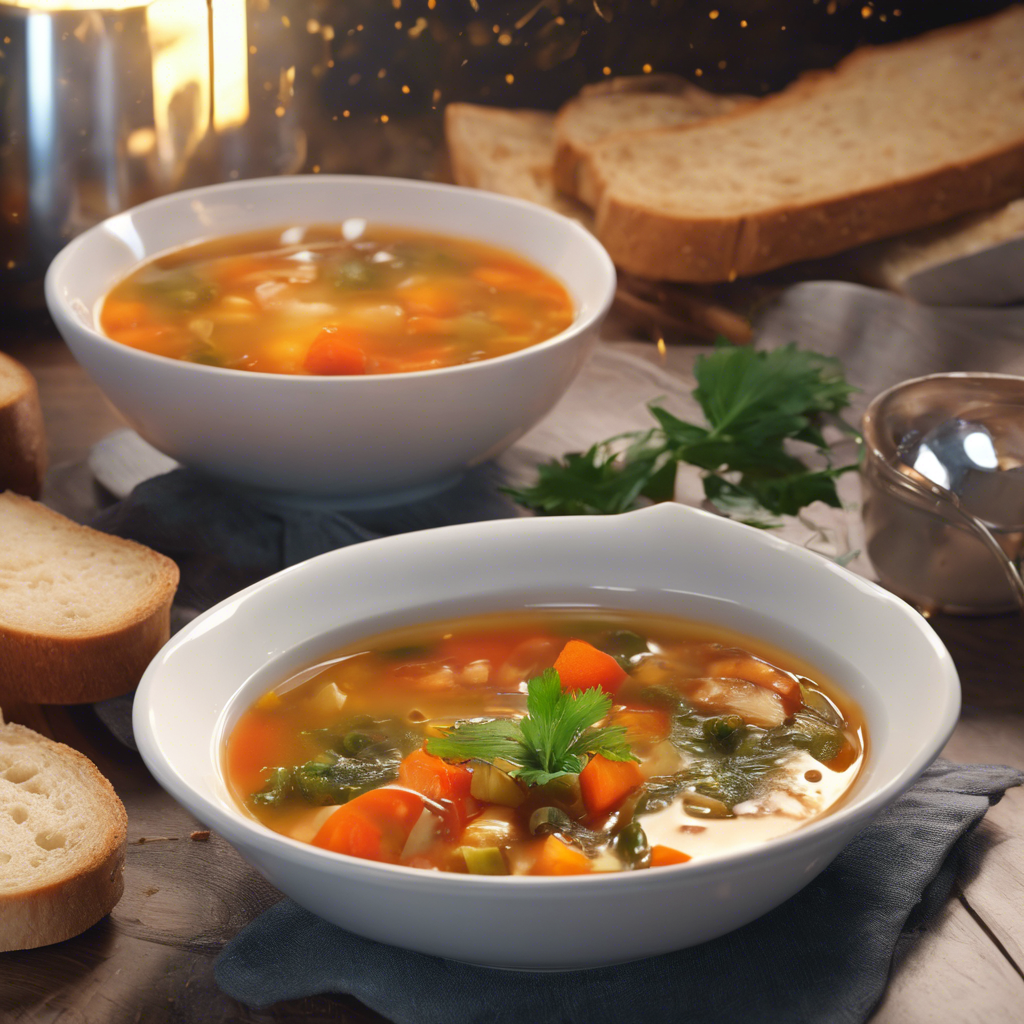 Vegetable Soup with Crusty Bread